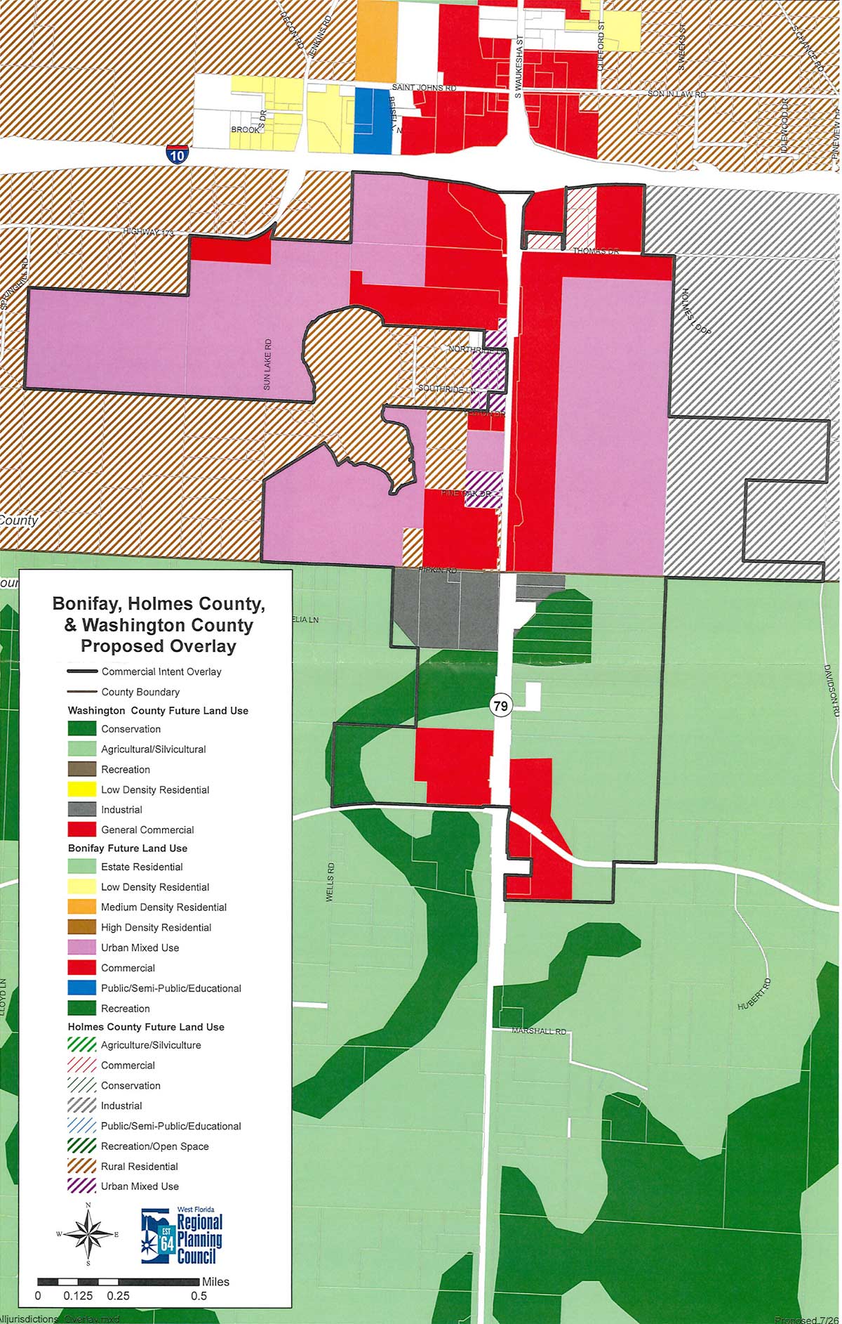 Overlay Map for Highway 77 Corridor Project